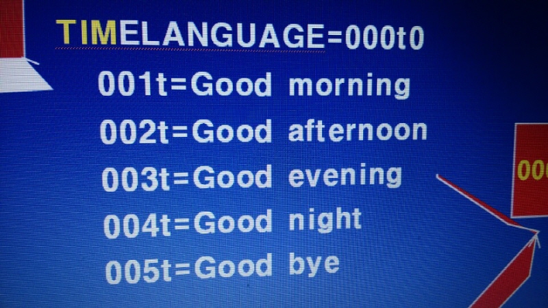 001t – Time Language